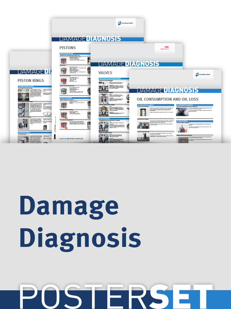 Damage Diagnosis Poster Set English | PDF | Piston | Cylinder (Engine)