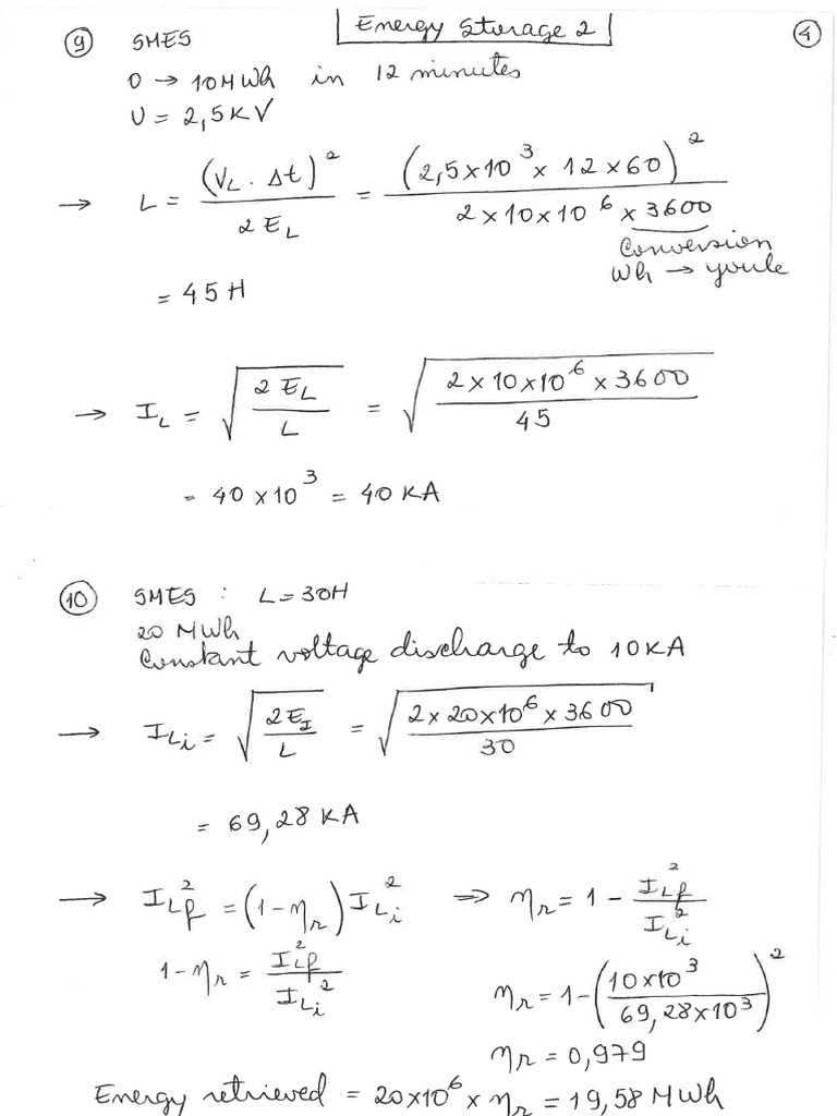 23 24 Exercises Energy Storage2 SMES v2 | PDF