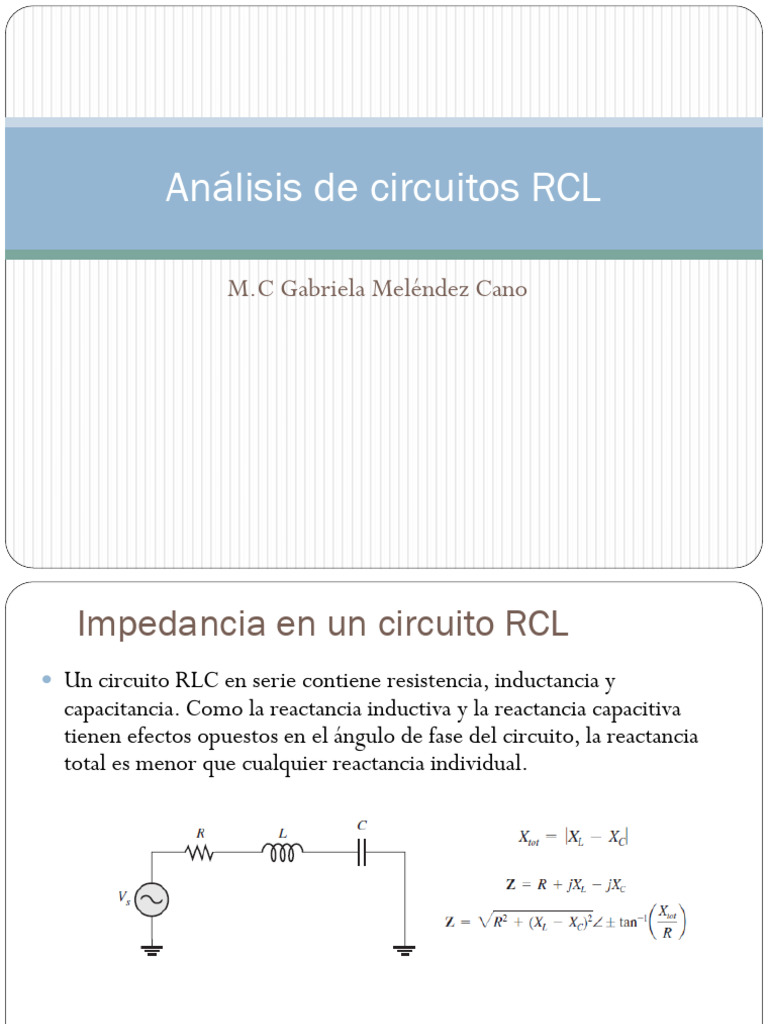 Análisis de Circuitos RCL | PDF | Ciencia y matemática