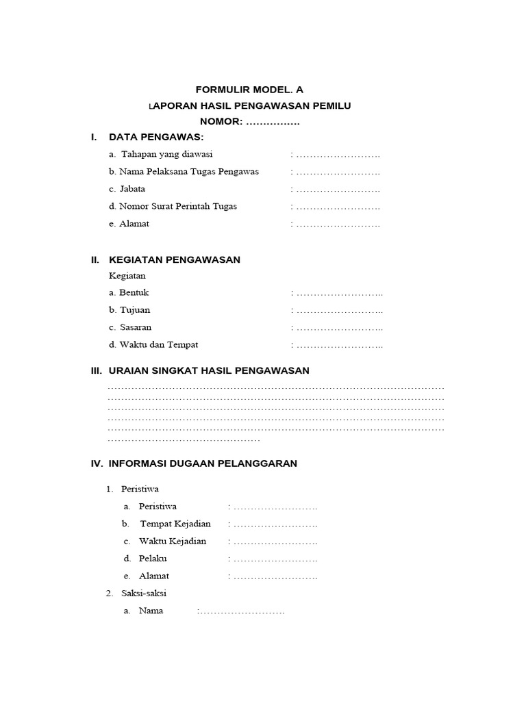 Formulir Model A Akp | PDF | Hukum | Teknologi & Rekayasa