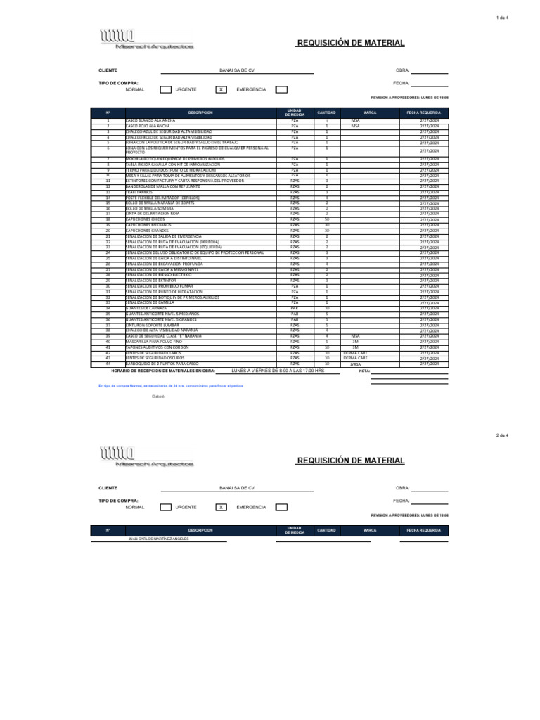 Formato para Requisiciones | PDF
