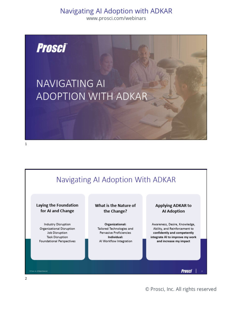 Navigating AI Adoption With ADKAR Slides | PDF | Change Management ...