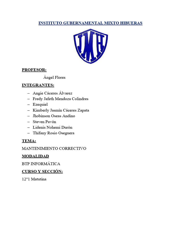 INFORME_MANTENIMIENTO_CORRECTIVO correccion | PDF | Hardware de la ... INFORME_MANTENIMIENTO_CORRECTIVO correccion | PDF | Hardware de la ...