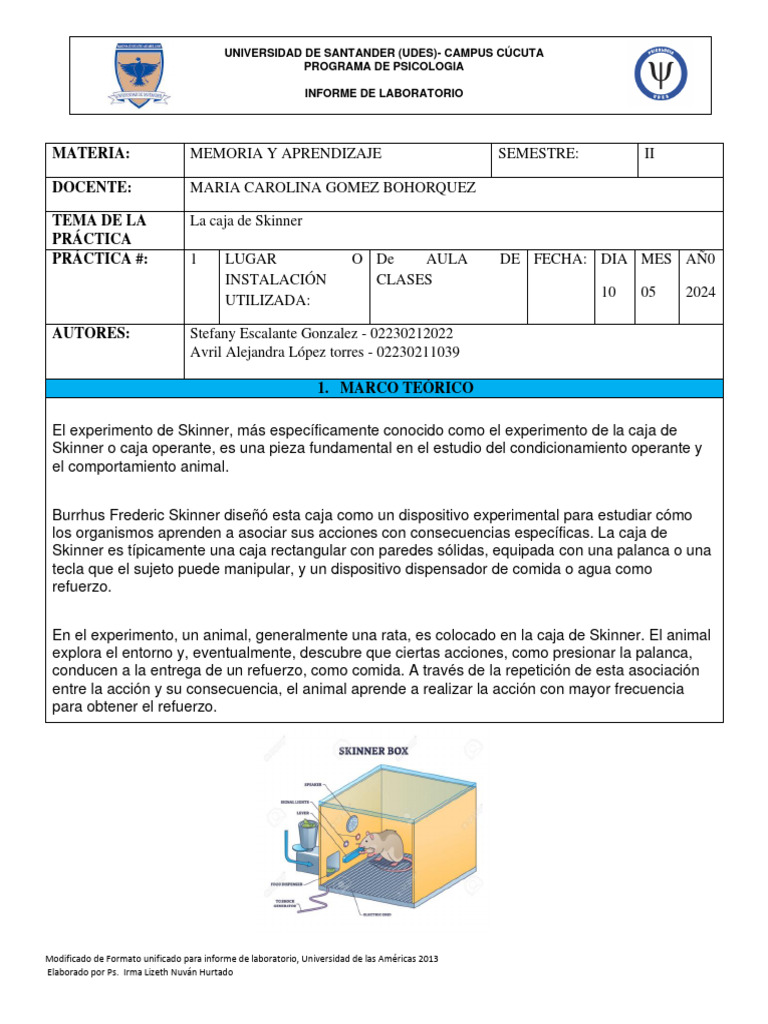 La Caja de Skinner | PDF | Sicología | Experimentar