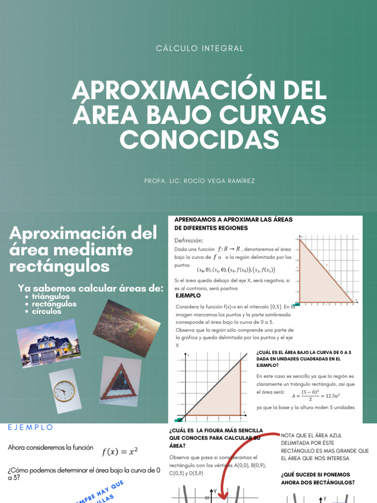 Aproximación Del Area Bajo Curvas Conocidas | PDF | Triángulo | Rectángulo
