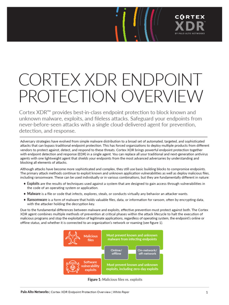 Cortex XDR Endpoint Protection Overview | PDF | Malware | Security