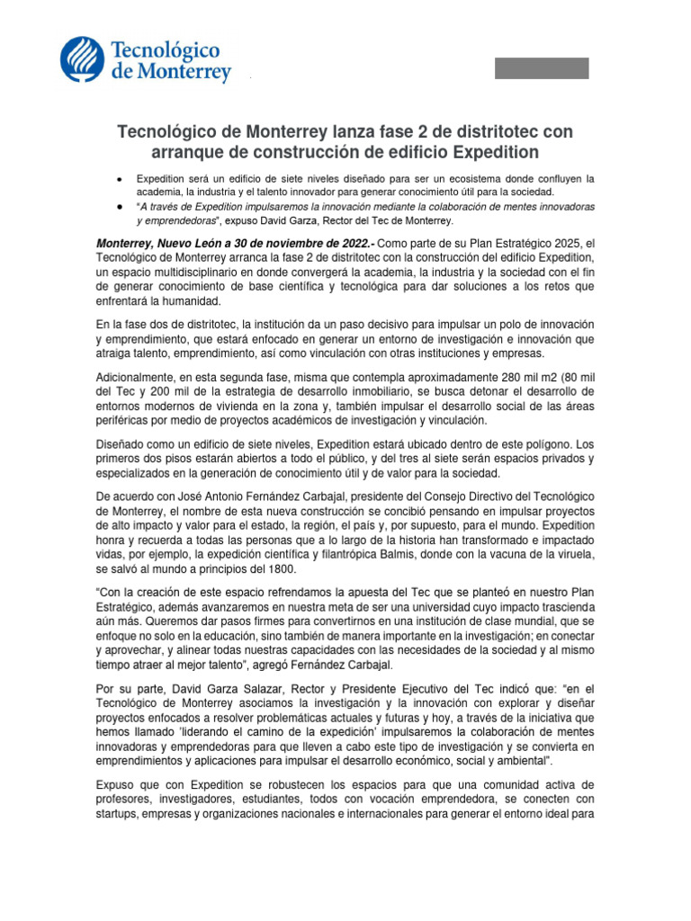 Innovación y Futuro en Expedition | PDF