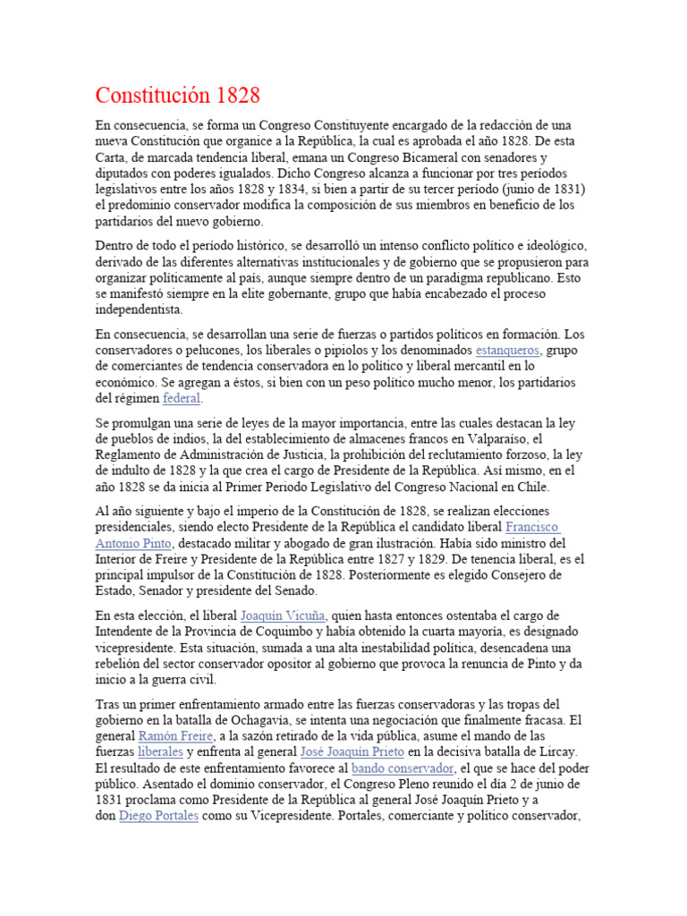 Constitución 1828 | PDF | Ciencias Políticas | Gobierno