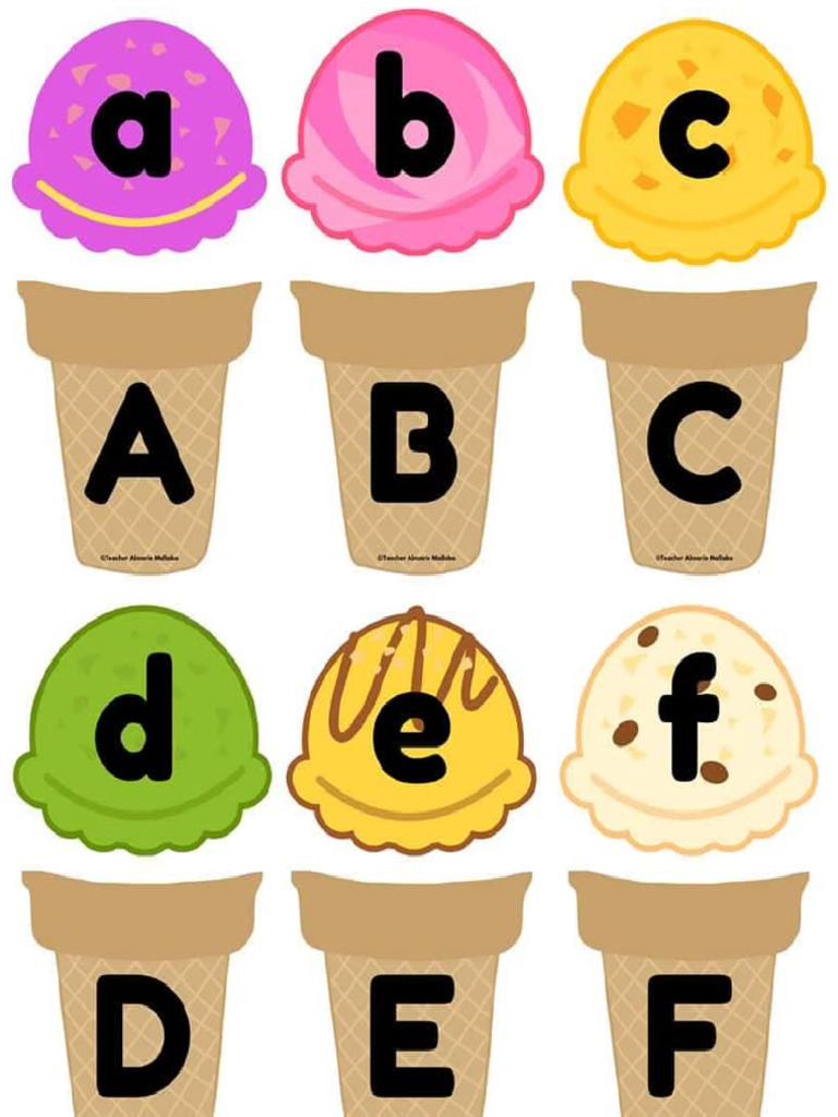 Alphabet Ice Cream Matching | PDF