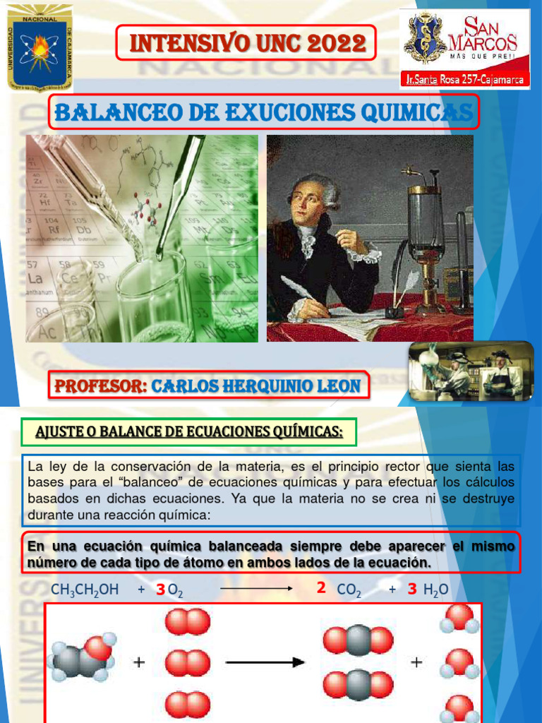 Balanceo de Ecuaciones Químicas | PDF | Redox | Química