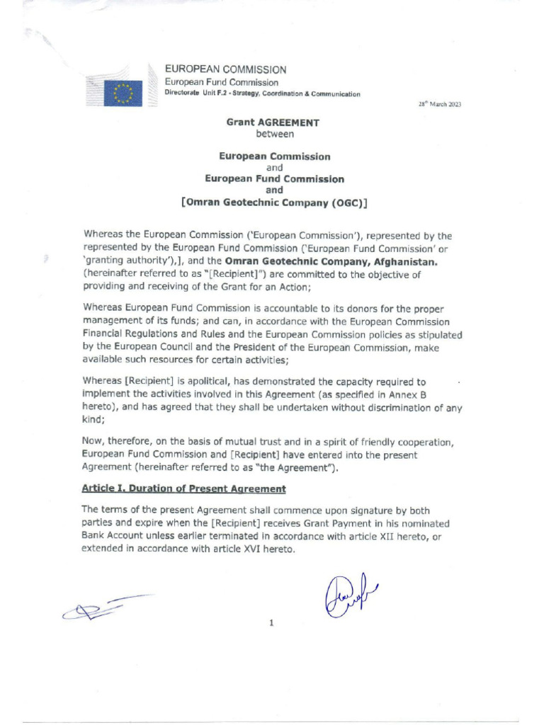 Omran Geo Technic Company Final Agreement Ratified | PDF