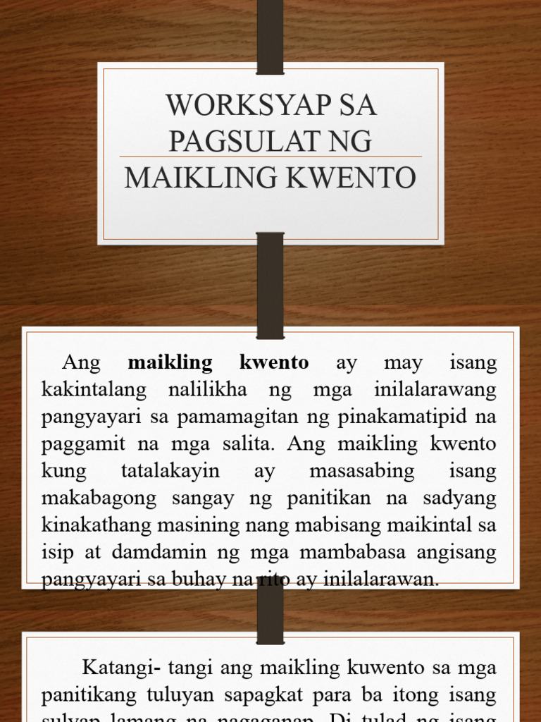 Worksyap Sa Pagsulat NG Maikling Kwento | PDF