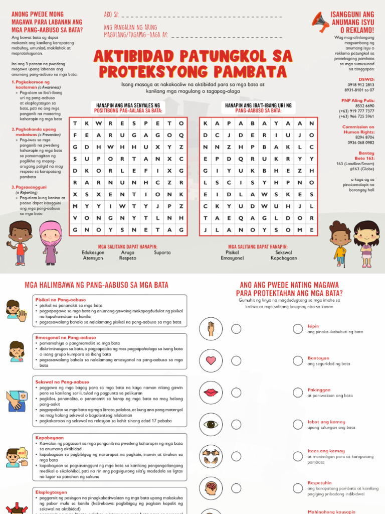Child Safeguarding Activity Sheet | PDF