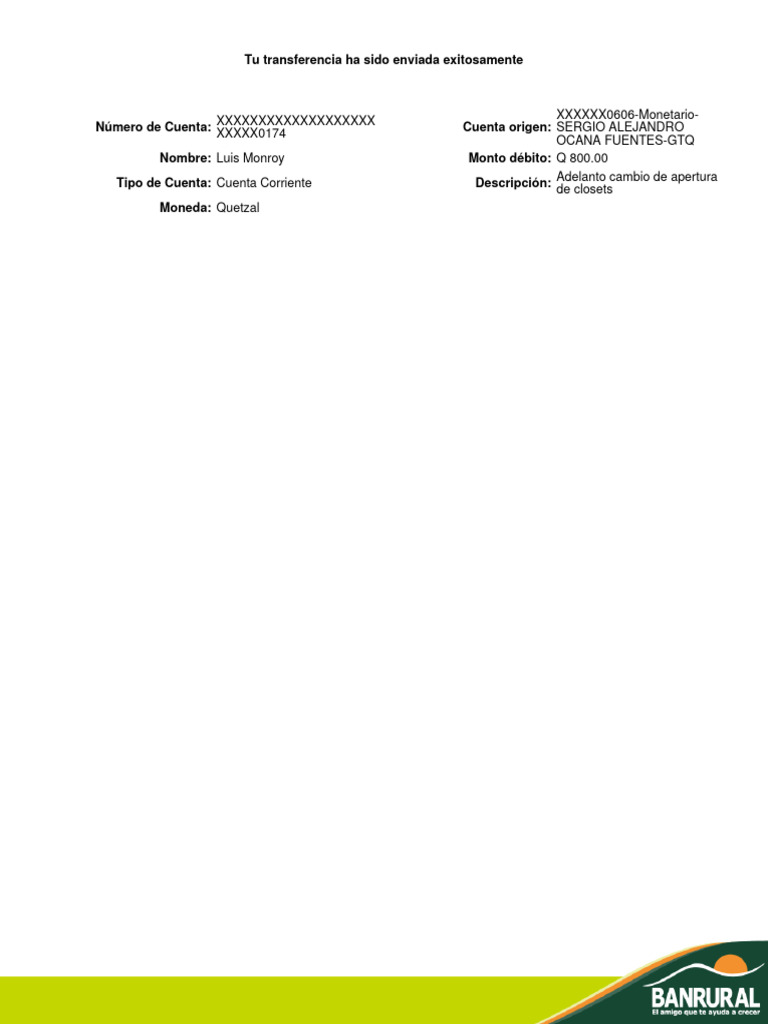 Transferencia Ach | PDF