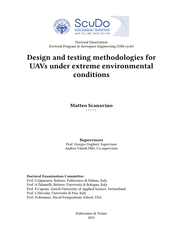 Design and testing methodologies for UAVs under extreme environmental ...