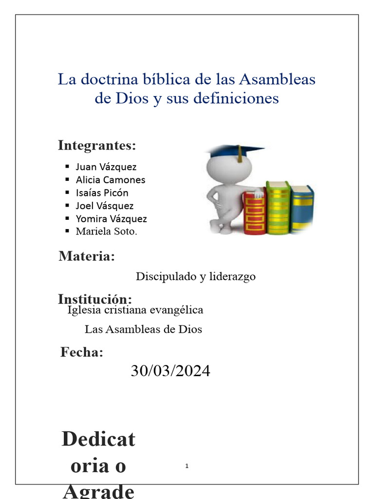 La Doctrina Bíblica de Las Asambleas de Dios y Sus Definiciones | PDF ...