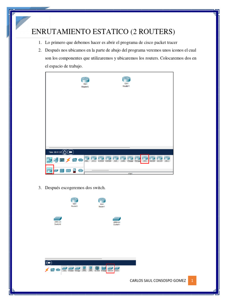 Enrutamiento Estatico | PDF | Enrutador (Computación) | Protocolos de red
