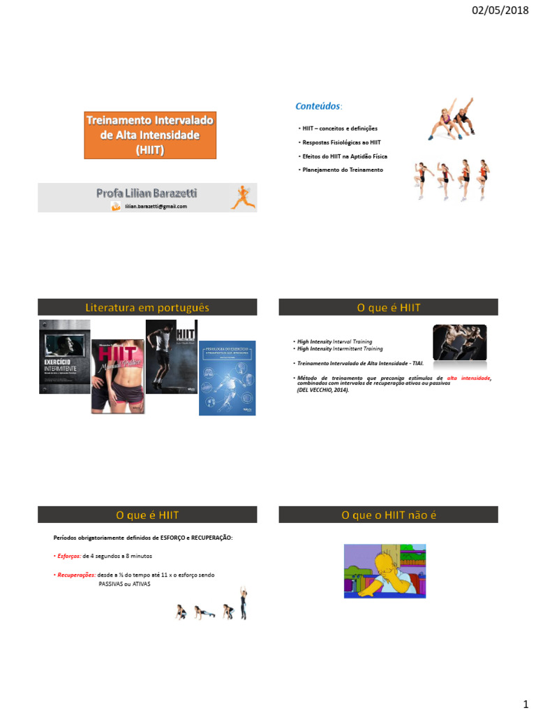 Treinamento Intervalado de Alta Intensidade | PDF