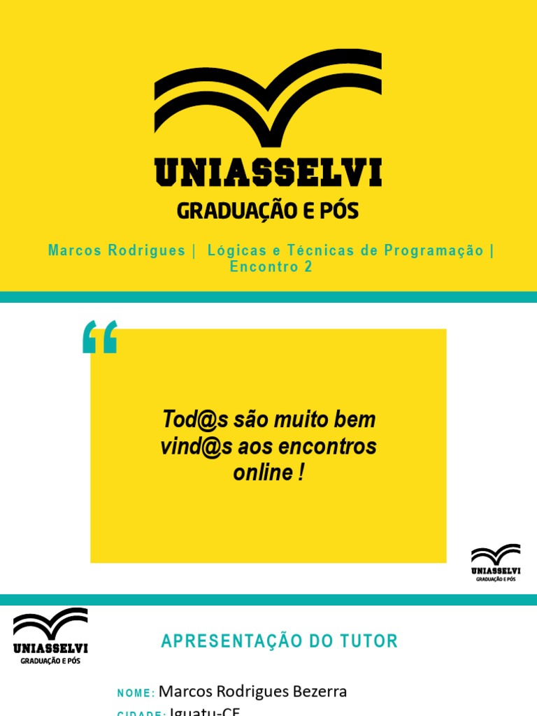 Un2 Logicas E Tecnicas De Programacao Pdf Lógica Matemática