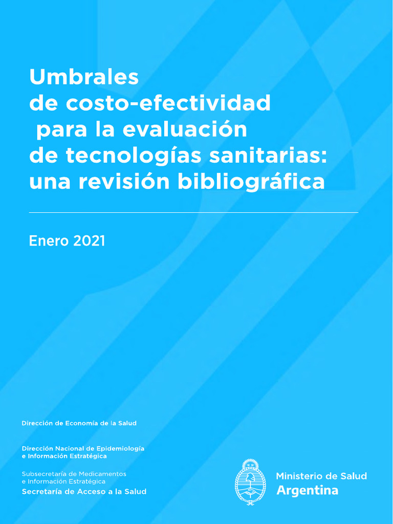 Umbral de Costo Efectividad para La Evaluacion de Tecnologias Sanitarias | PDF | Producto ...
