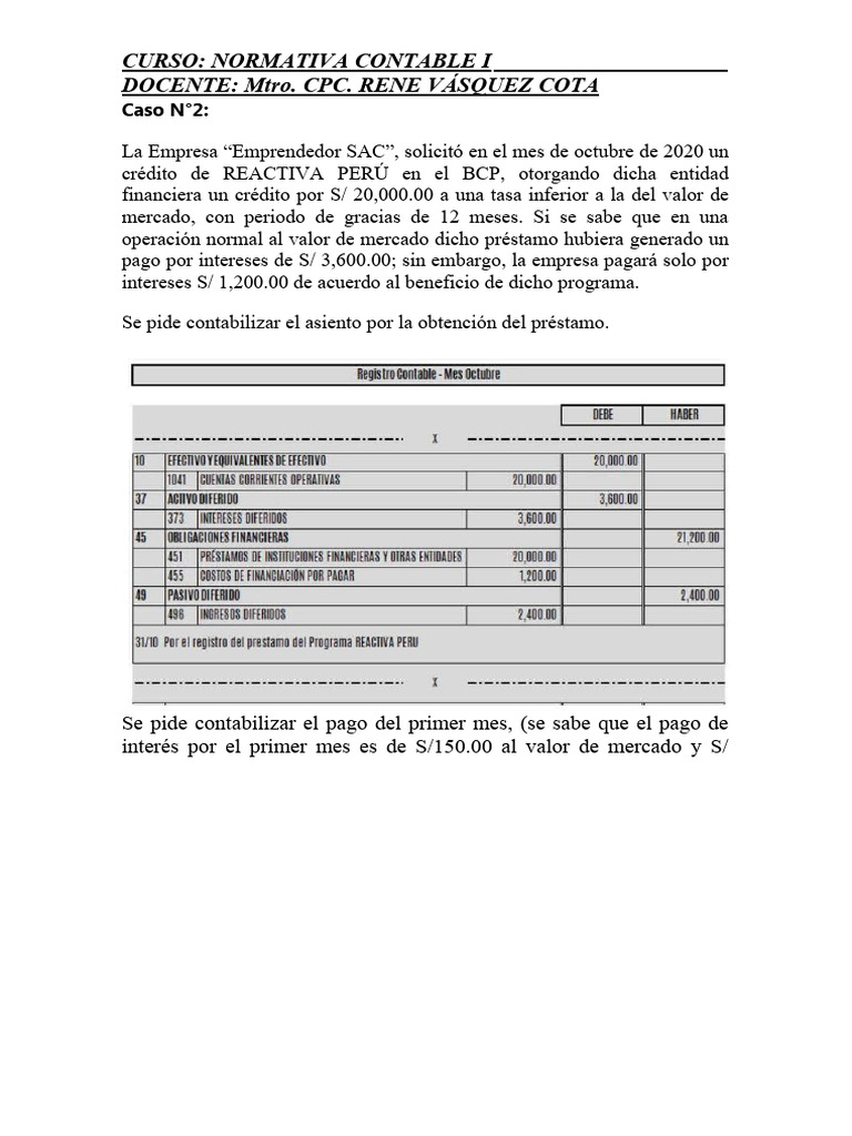 Caso N2 Y N3 NIC 20 | PDF