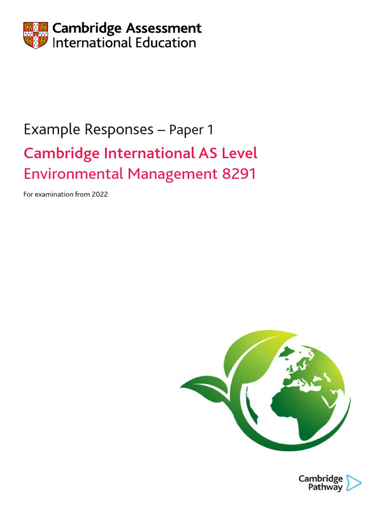 8291 Example Responses Paper 1 (For Examination From 2022) | PDF | Smog ...