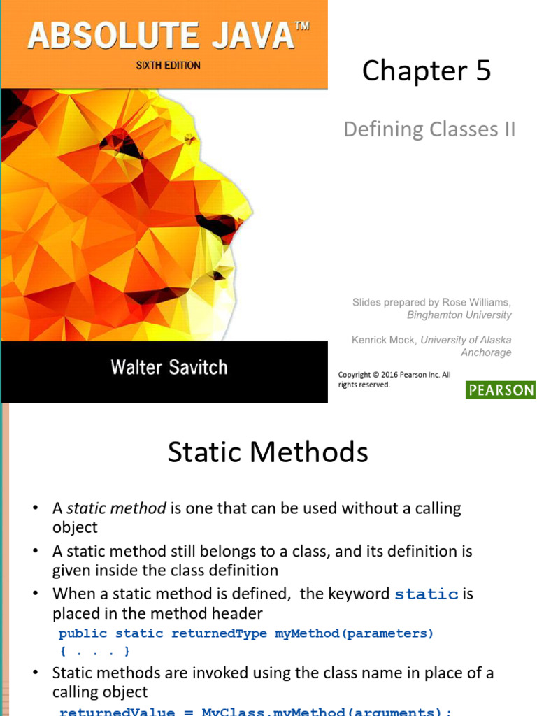 Chap 5 Java 6 TH | PDF | Class (Computer Programming) | Method ... Chap 5 Java 6 TH | PDF | Class (Computer Programming) | Method ...