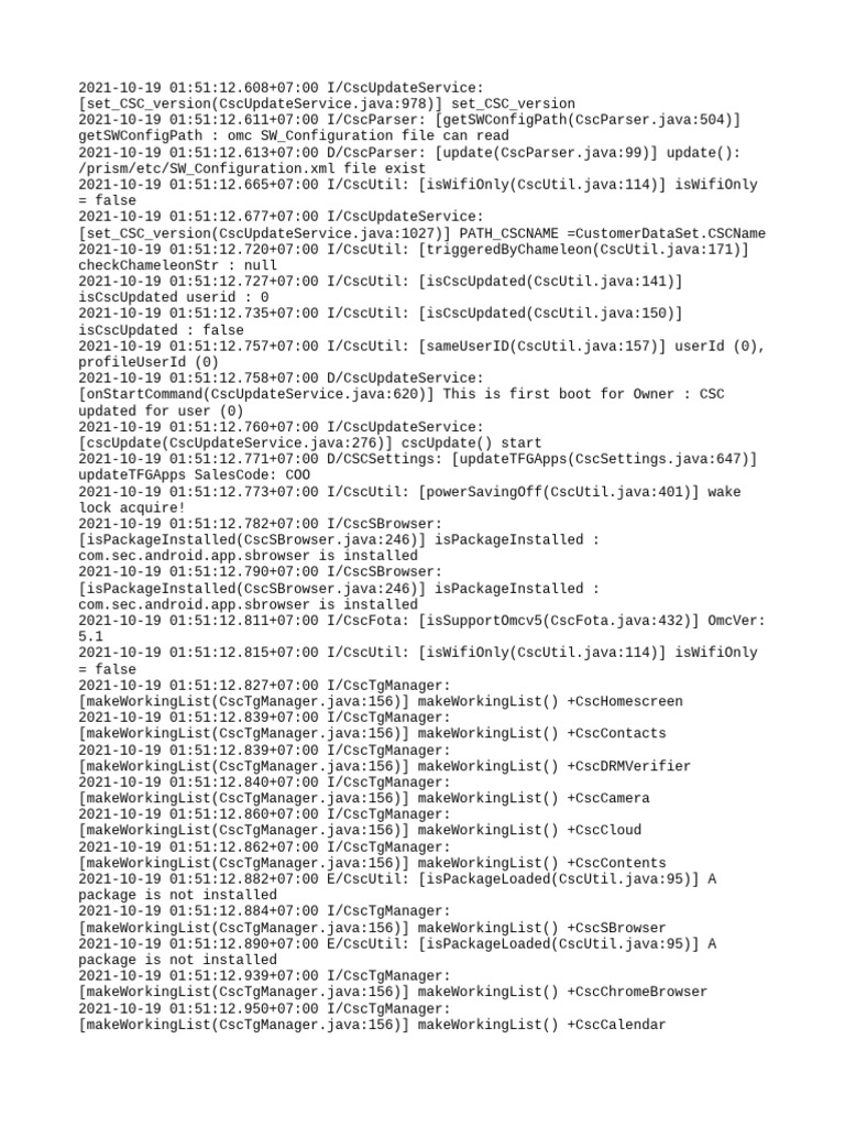 CSC Update Service Log Analysis | PDF | Computer Science | Software