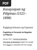 Pananakop NG Espanya Sa Pilipinas | PDF