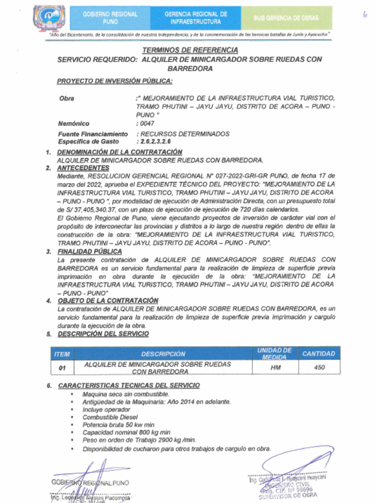 TDR Solicitud Cotizacion 348 | PDF TDR Solicitud Cotizacion 348 | PDF