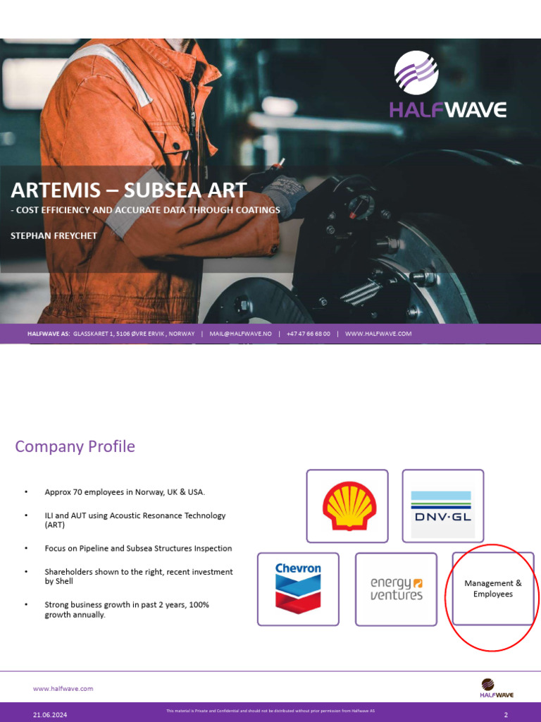 Artemis - Subsea ART - SUT Presentation | PDF | Pipe (Fluid Conveyance ...