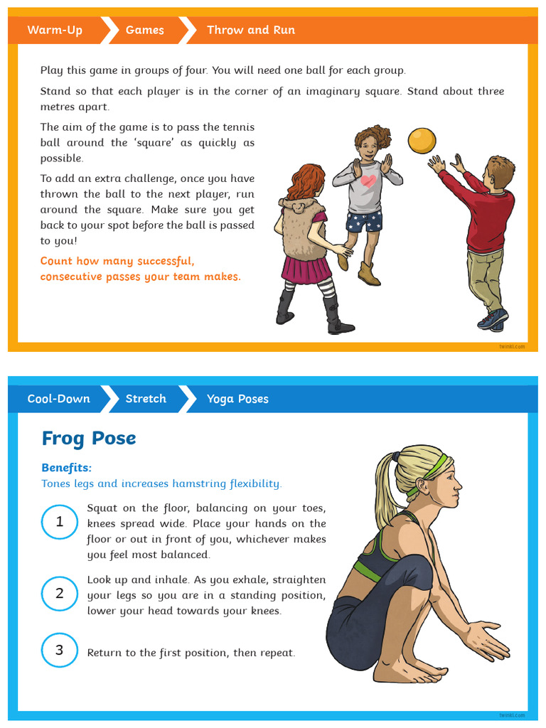 Warm-Up and Cool-Down Cards | PDF