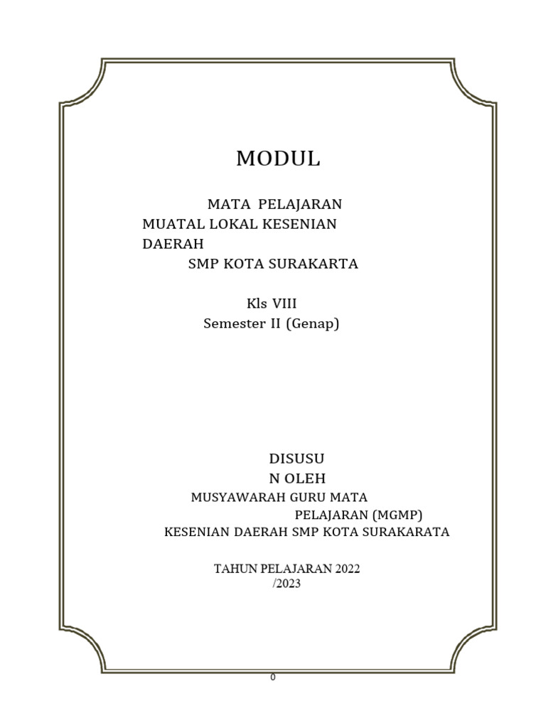 Modul Kesda SMT 2 Kls 8 | PDF