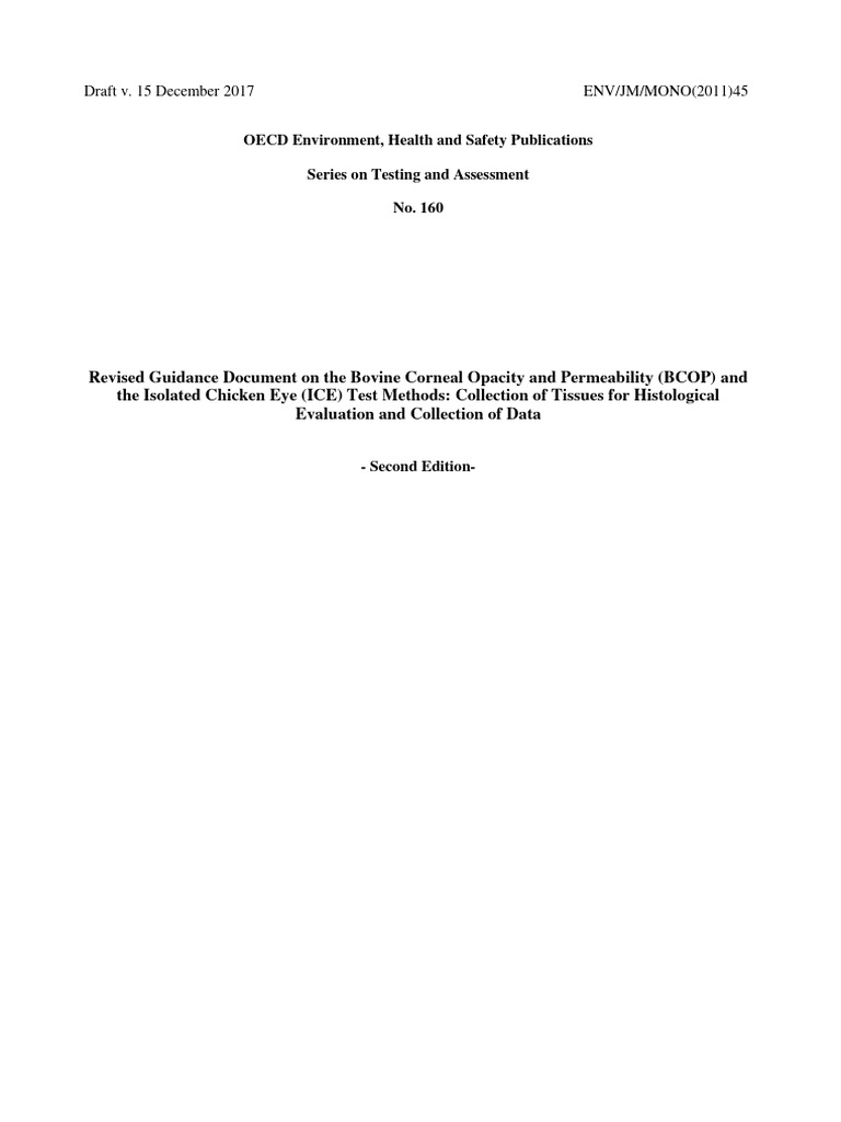 Revised Guidance Document On The Bovine Corneal Opacity and ...