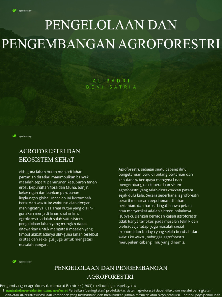 Agroforestry | PDF