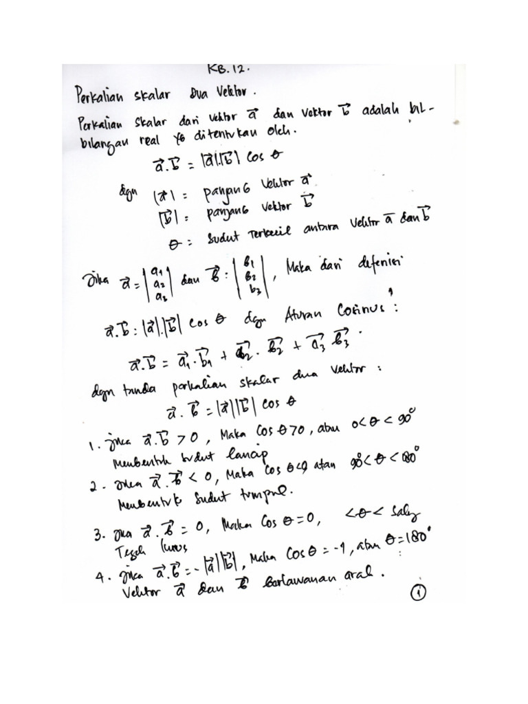 KB 12 Vektor Lanjutan | PDF