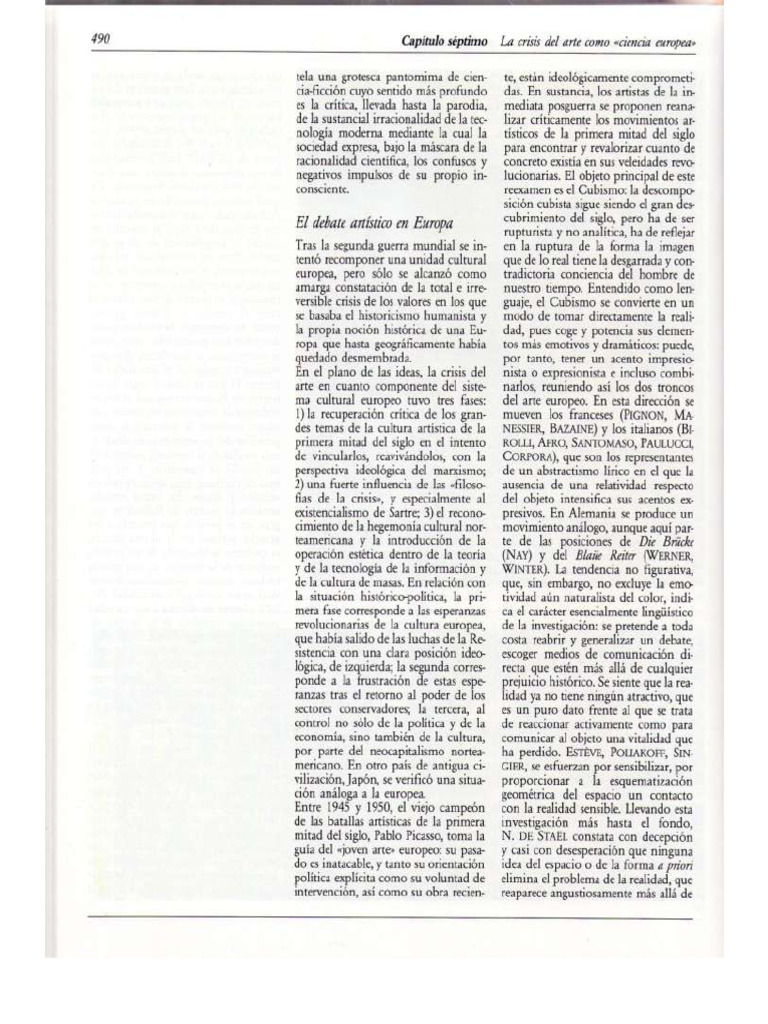 Argan Giulio - El Arte Moderno - Cap 7 La Crisis Del Arte Como Ciencia Europea-25-35 | PDF