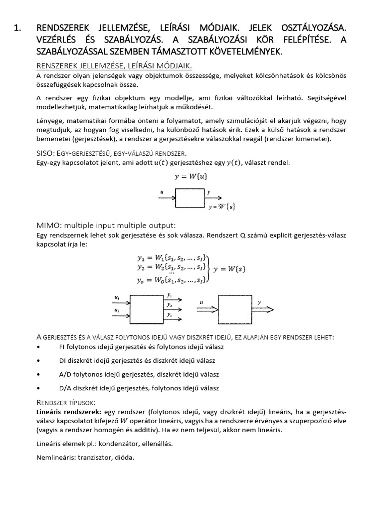 Műszaki Rendszerek Információtechnológiája | PDF