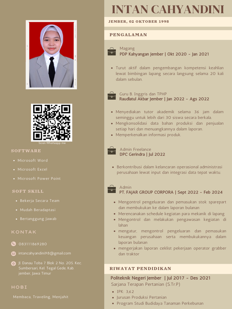 CV Intan | PDF