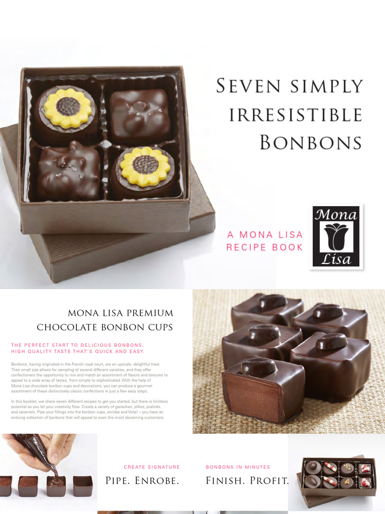Mona Lisa Bonbon Cups Recipe | PDF | Chocolate | Caramel