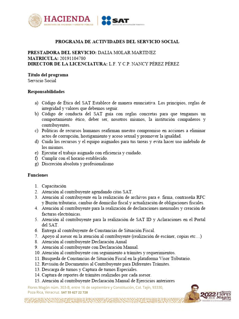 FORMATO_SS-02_PROGRAMA_DE_ACTIVIDADES | PDF