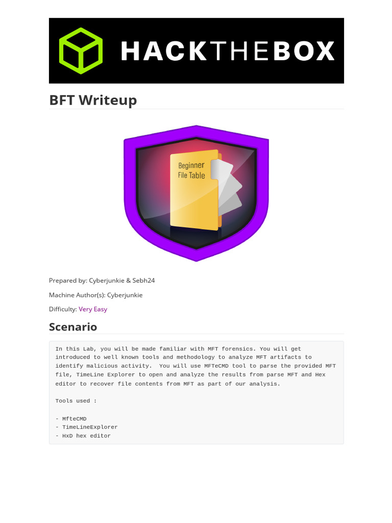 htb_windows_mft | PDF | Computer File | File System