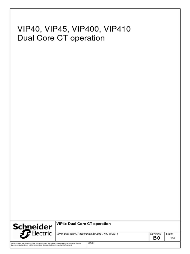 VIP4x Dual Core Current Transformer Guide | PDF | Transformer ...