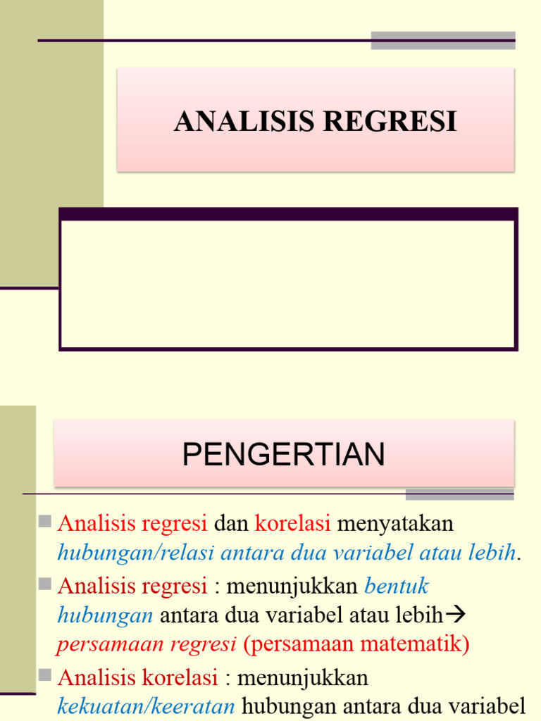 Analisis Regresi | PDF