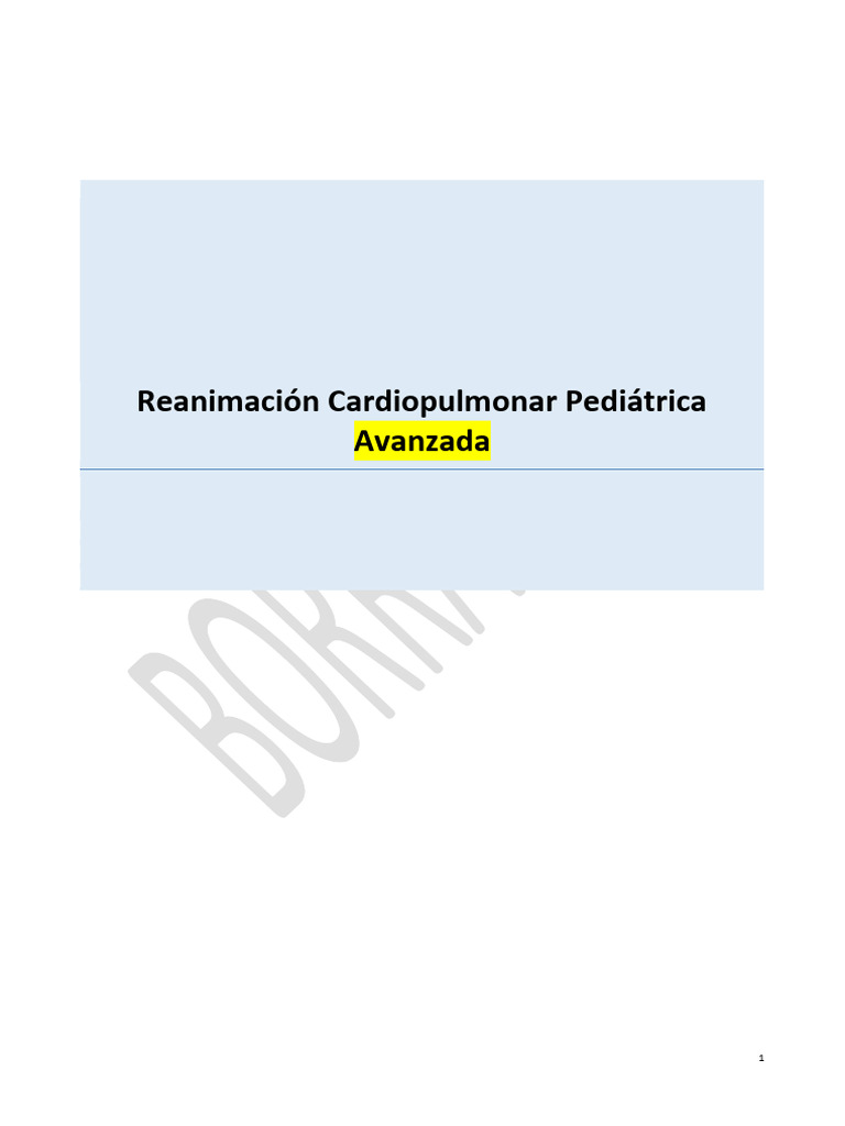 Manual RCP Avanzada Pediátrico Garrahan | Descargar gratis PDF ...