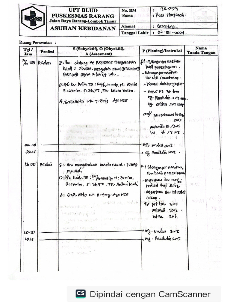 CPPT Bersalin | PDF
