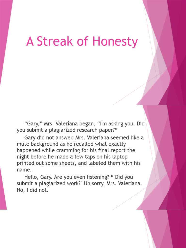 A Streak of Honesty | PDF