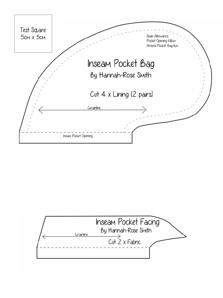 Inseam Pocket Pattern | PDF