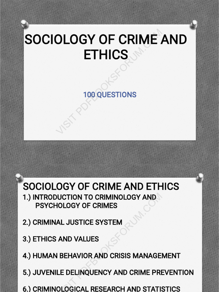 Criminal Sociology Q&a Part Ii | PDF | Crimes | Crime & Violence
