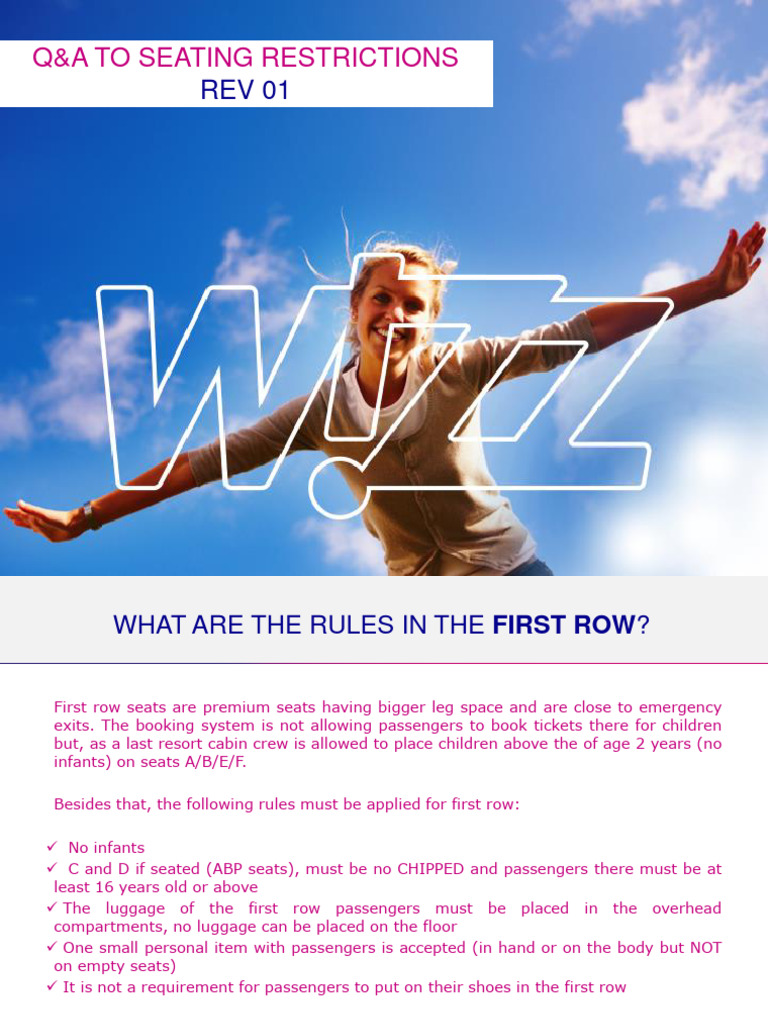 Q&A To Seating Restrictions Rev 01 | PDF | Baggage | Flight Attendant